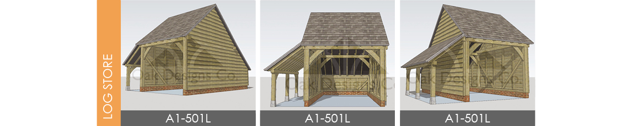 Acorn 1 Bay & Catslide Roof - Oak Designs Co.
