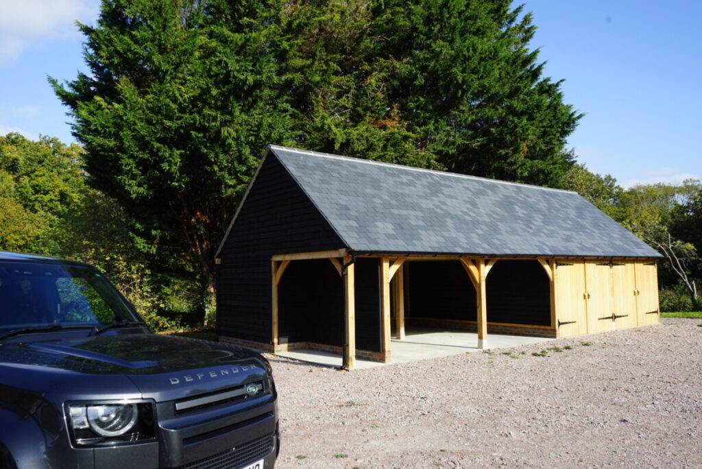 4 Bay Full Span Garage - The Oak Design Company